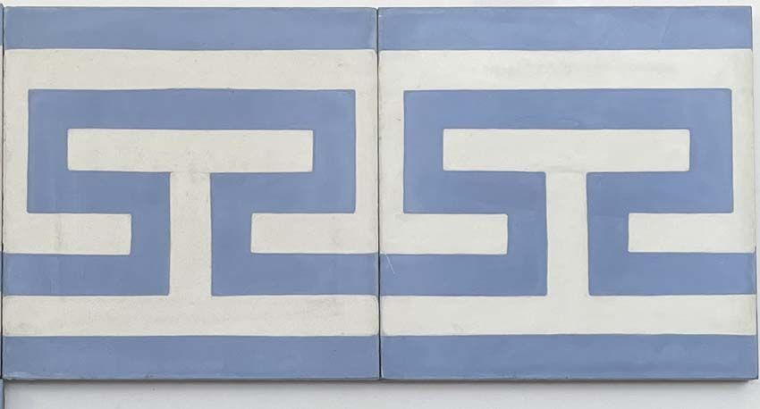 Blue Greek Key Border