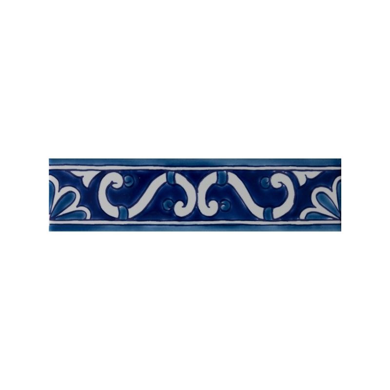 Sonora Blue Border 2x8 | Unique Tile & Stone | Shipping 1-2 Days