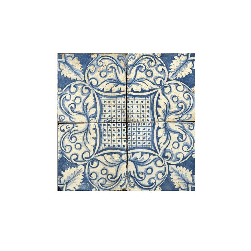 Antique Renaissance Blue 8x8 Floor Tile | Unique Tile & Stone | S