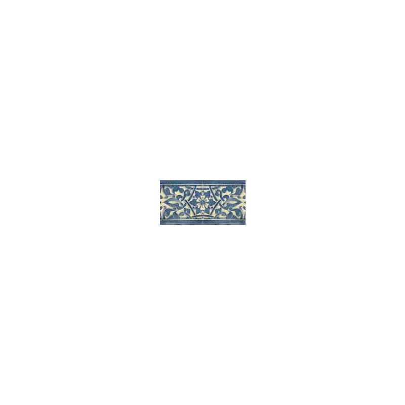 Antique Blue Rosette 6x6 Terracotta Border Tile | Unique Tile & S