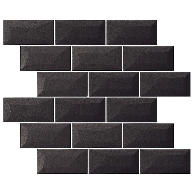 Freedom Rotated Beveled Tile 2x4 Black | Unique Tile & Stone | Sh