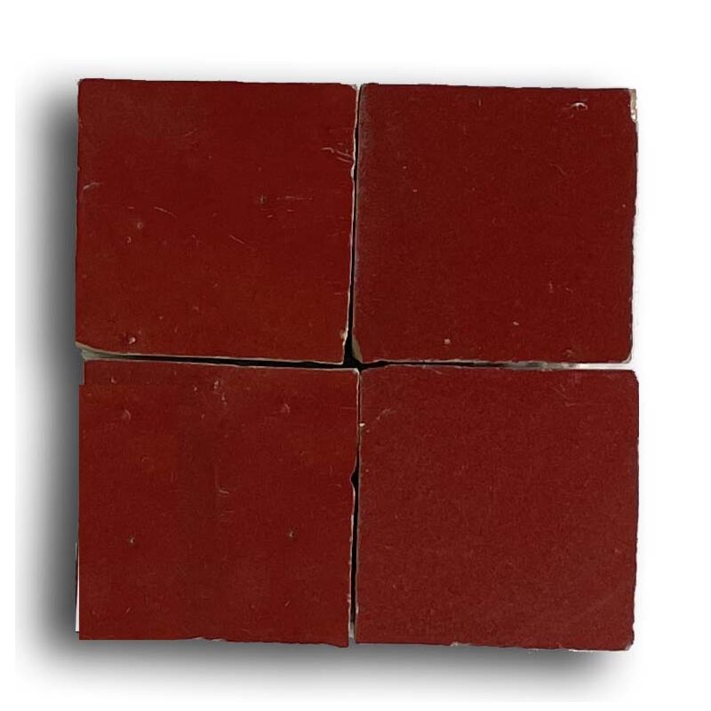 Moroccan Zellige Deep Red 4x4 | Unique Tile & Stone | Shipping 1-