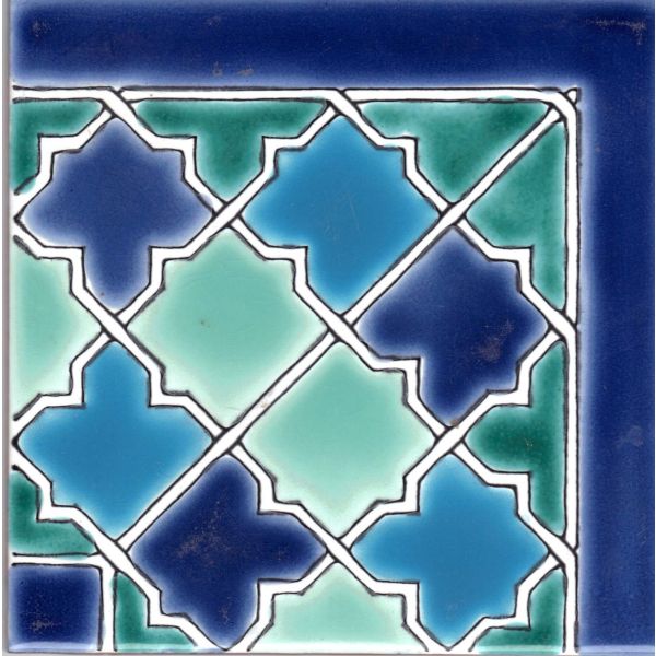 Malaga Corner 6x6 Moroccan Ceramic Tile | Unique Tile & Stone | S