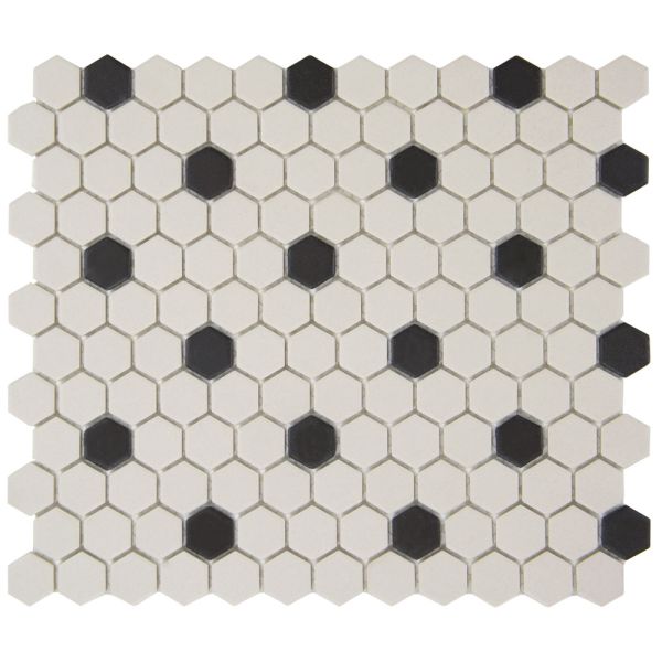 Unglazed Porcelain Rosette Mosaic 1 inch | Unique Tile & Stone