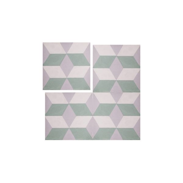 Medina Cubico Green Cement Tiles | Unique Tile & Stone | Shipping