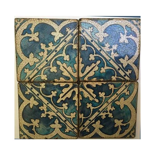 Antique Piacenza Blue Crackle 4x4 Lavastone | Unique Tile & Stone