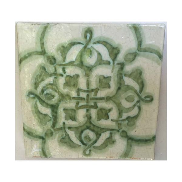 Aelia Capitolina 6x6 (Green) Terracotta Tile | Unique Tile & Ston