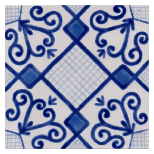 Minori Blue Handpainted Ceramic Tile | Unique Tile & Stone | Ship