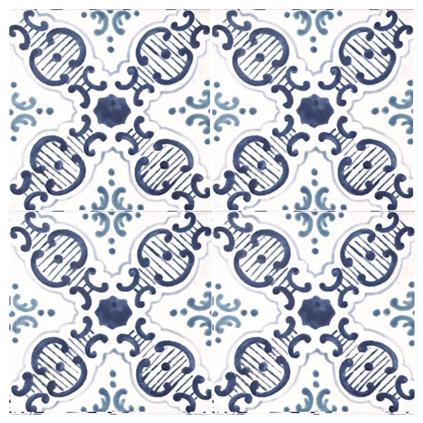 Maiori Blue Handpainted Ceramic Tile | Unique Tile & Stone | Ship