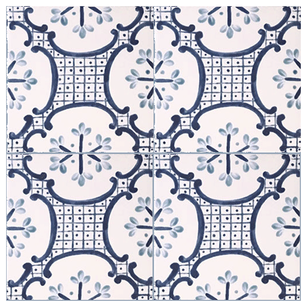 Cetara Blue Handpainted Ceramic Tile | Unique Tile & Stone | Ship