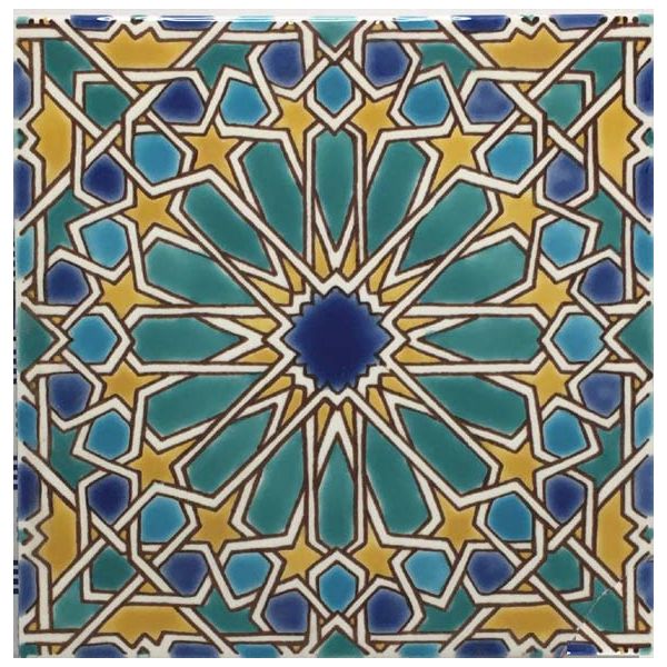 Moroccan Aqua Blue 8x8 Moroccan Ceramic Tile | Unique Tile & Ston