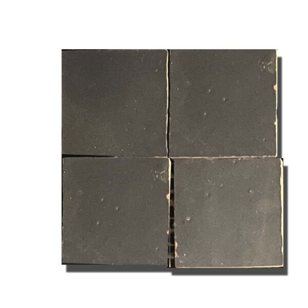 Moroccan Zellige Gris Fonce 4x4 | Unique Tile & Stone | Shipping