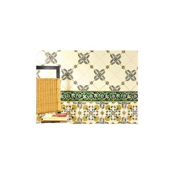 Kronfel Deco Handpainted Ceramic Tile | Unique Tile & Stone | Shi